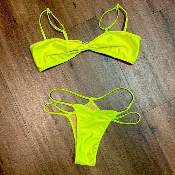 Swim | Y2k Neon Yellow Bikini | Poshmark